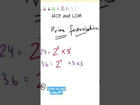 HCF and LCM (Factor tree)