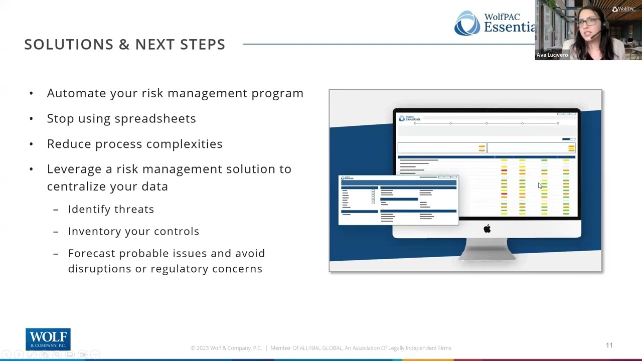 Risk Management Solutions & Next Steps