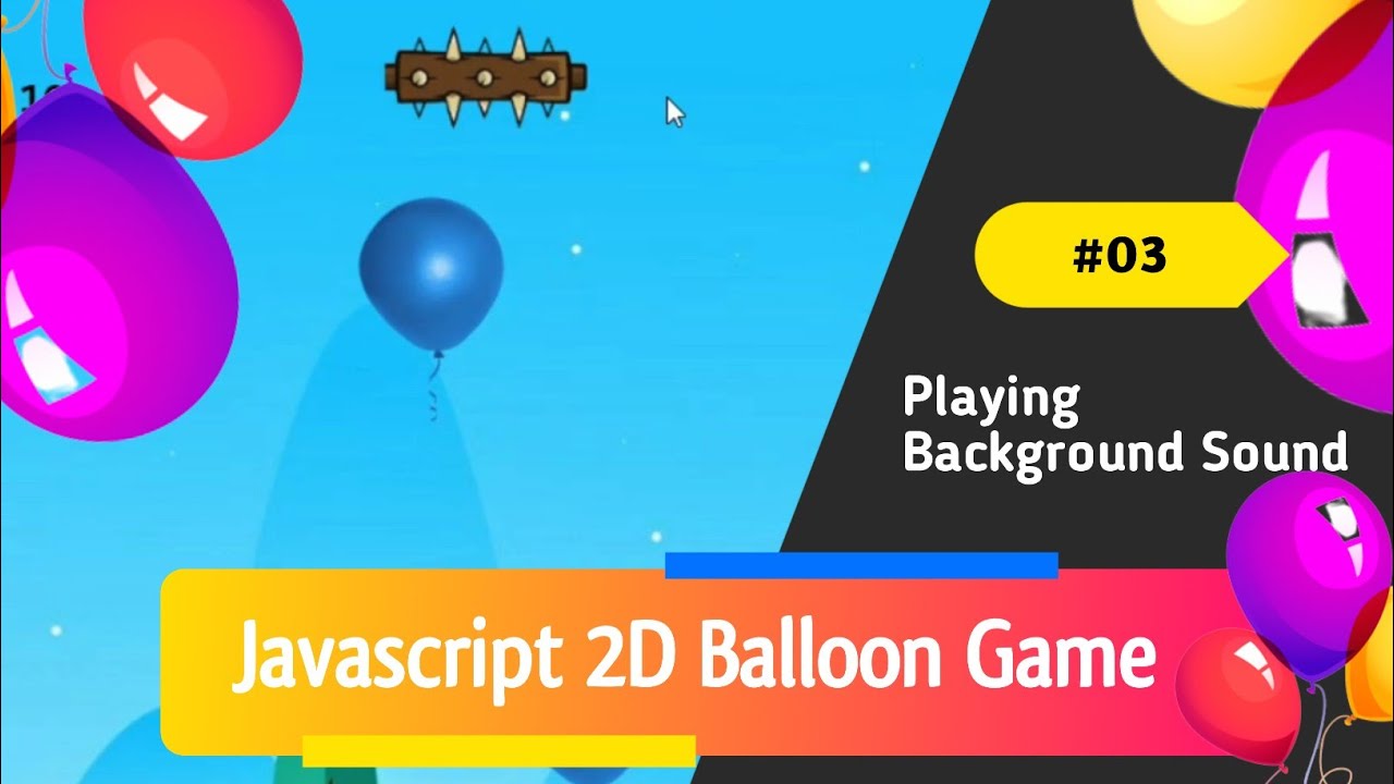 Balloon blaster game javascript project #03 | html css javascript | javascript game | canvas game