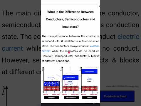 difference between conductors , insulators and semiconductors