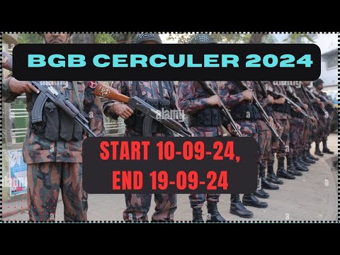 BGB CERCULER 2024|BGB job cerculer 2024 bangla tutorial