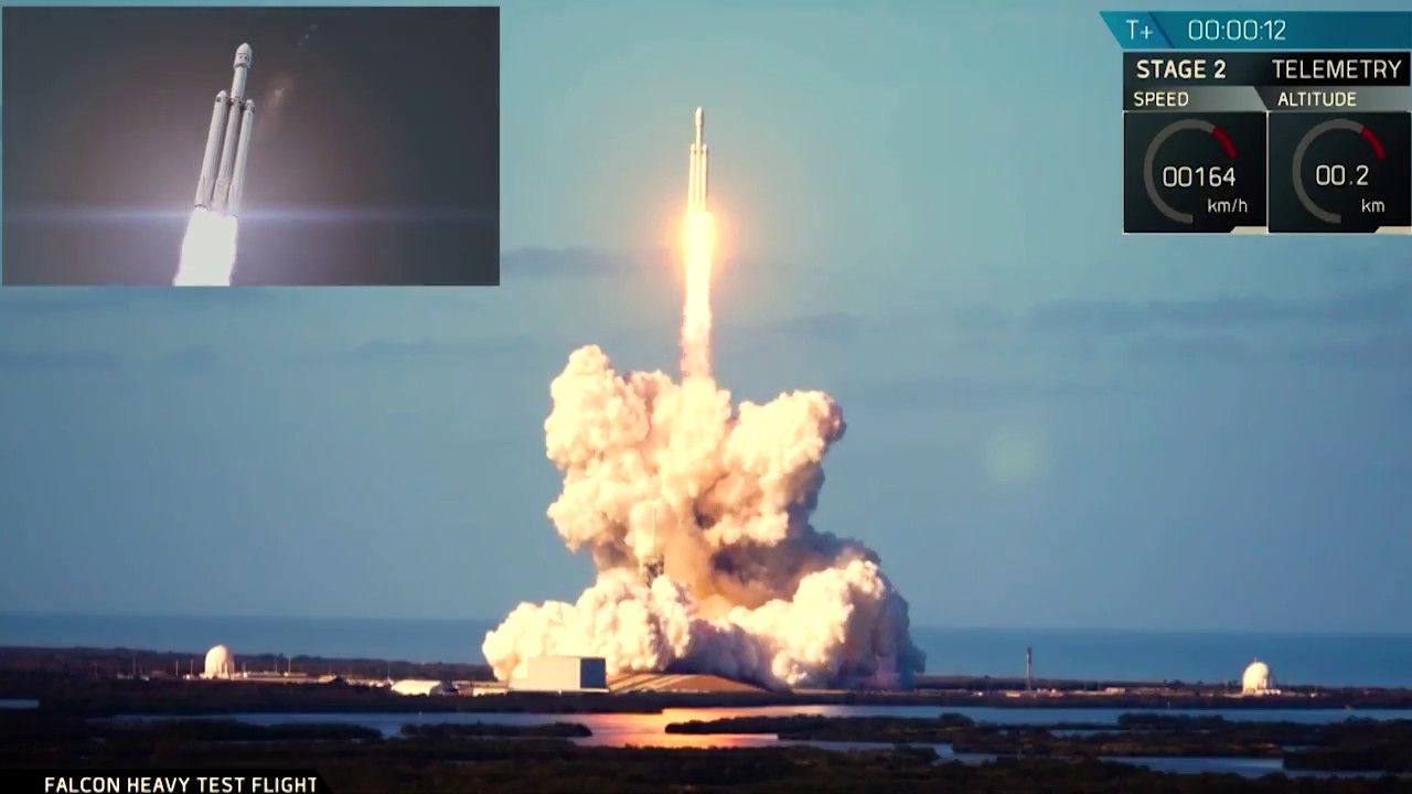 Falcon Heavy Animation VS REAL remake-Side by Side Comparison