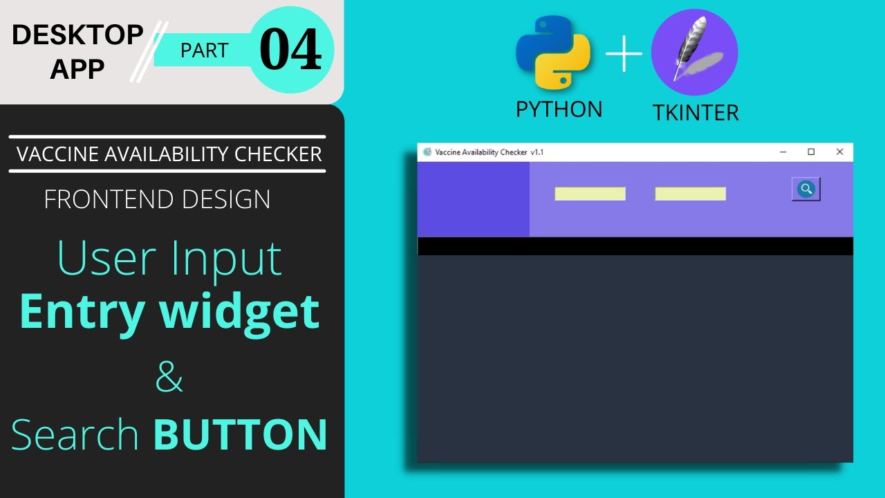 ✅ #04 User input via entry widget and create a button in GUI | Desktop app using Python and Tkinter