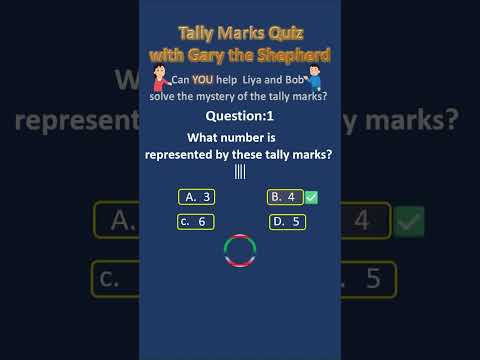 Tally Marks Quiz| Fun Math Challenge with Gary the Shepherd #quiz  #shorts #shortsfeed  #mathshorts