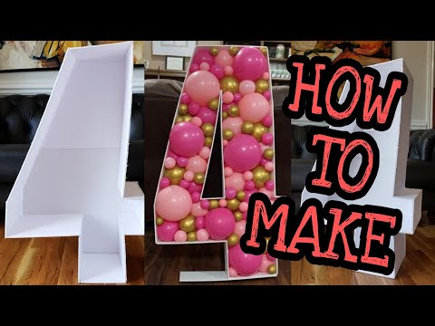 DIY 5ft GIANT Mosaic Balloon Number 4 | Dollar Find
