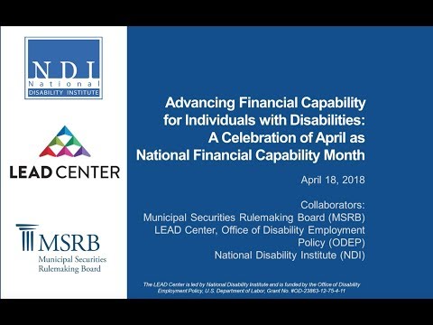 Financial Literacy Event Part One: NDI, LEAD Center and MSRB