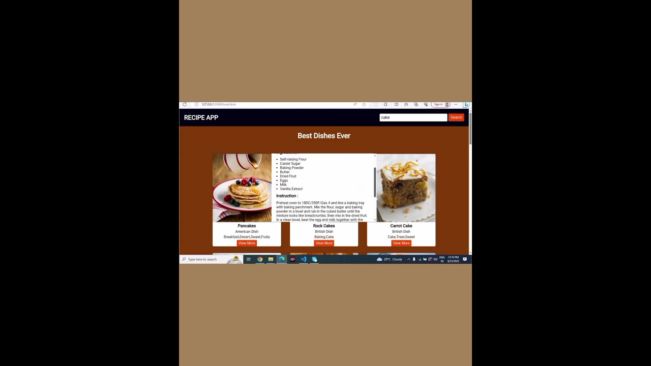 Responsive Food Website Using HTML CSS and JavaScript #shorts #javascript #html