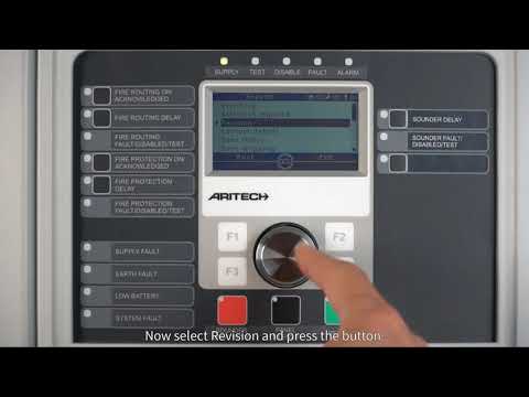 How to view the firmware version on a 2X Aritech Control Panel