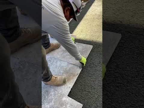 Travertine patio transformation #satisfying #hardscape