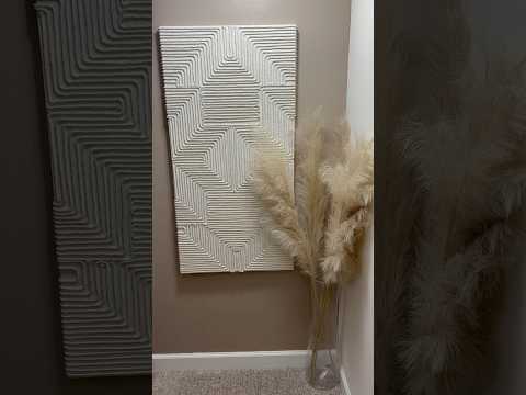 DIY Textured Canvas Art | 3D Rope Wall Art #diyhomedecor #3dwallart #diy