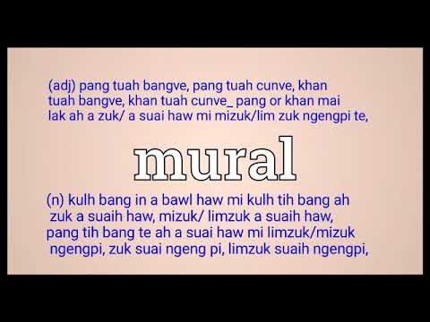 mural meaning in English Ngawn