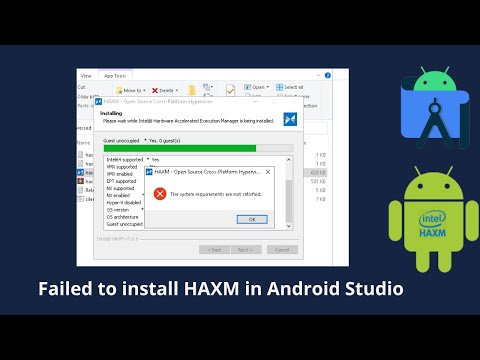 Failed to install HAXM in Android Studio | HAXM AVD Installation error #haxminstallationfailed