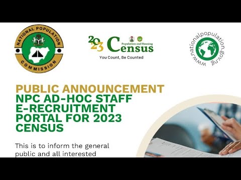 NPC AD-HOC STAFF E-RECRUITMENT APPLICATION BEGINS - NIGERIAN GRADUATE JOBS #nigeria #NJFP #npower