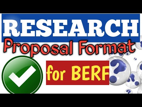 Action and Basic Research Proposal Format - Aligned with (BERF)Basic Education Research Fund