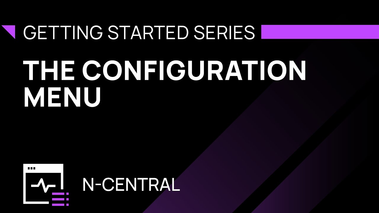 The Configuration Menu