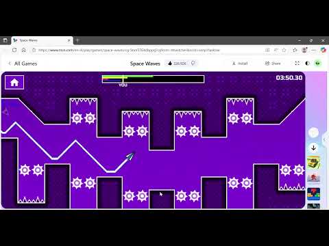 I try to make a win streek in space waves race