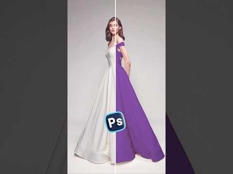 Trik Photoshop: Ubah Warna Gaun Secara Instan! 🎨 #photoshop