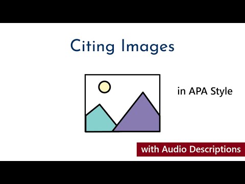 Citing Images in APA Style (with audio descriptions)