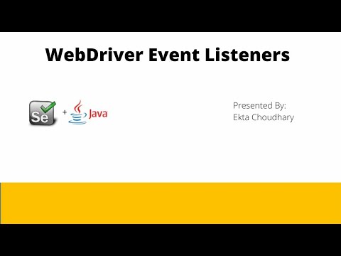 What is WebDriverEventListeners in Selenium Webdriver