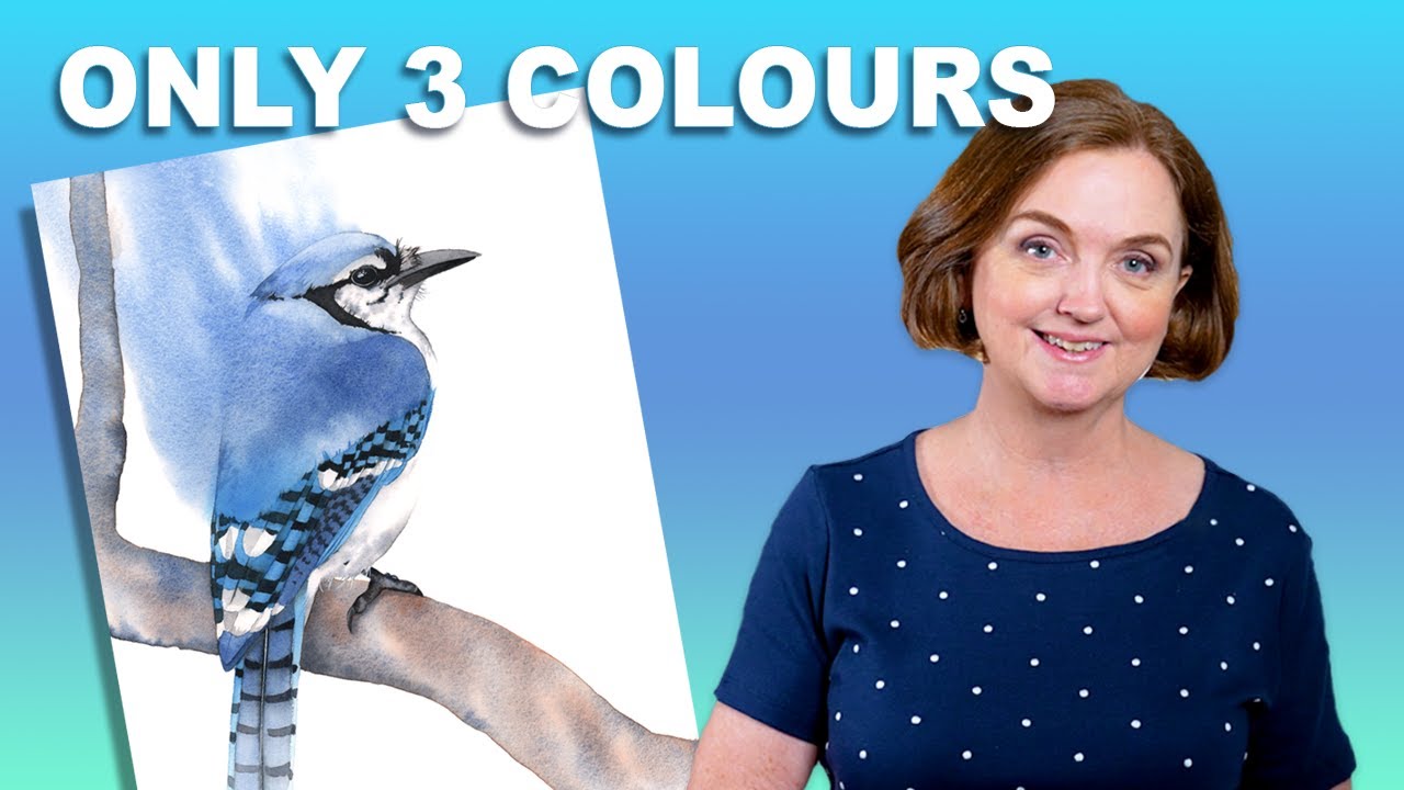 Painting a Blue Jay with 3 Colors