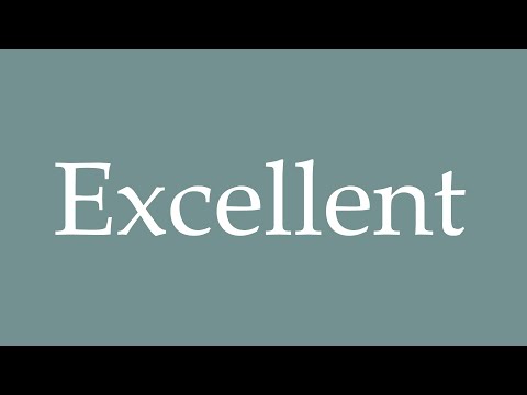 How to pronounce ''Excellent'' correctly in French