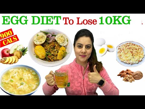 Lose 10 kg in a 10-day egg diet plan to lose weight fast || 900 calorie ...