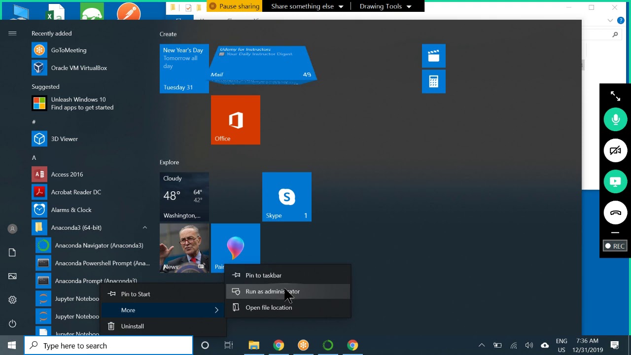 Python Hello World Using Notepad