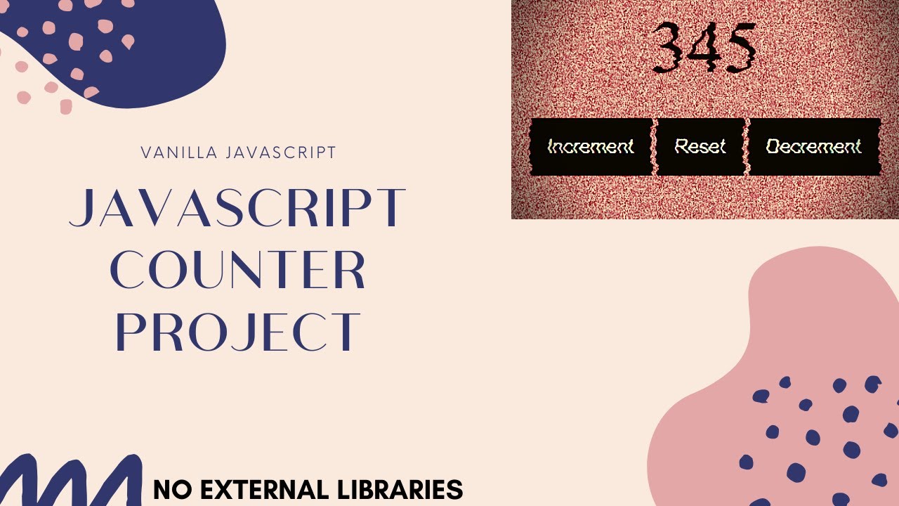JavaScript Projects for Beginners | JavaScript Counter Project | JavaScript Tutorial