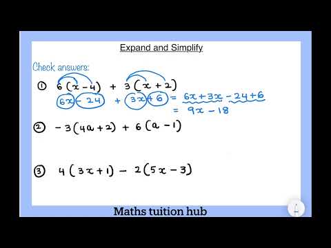 Algebra: 2. Expand and Simplify Algebraic Expressions ( with worksheet)