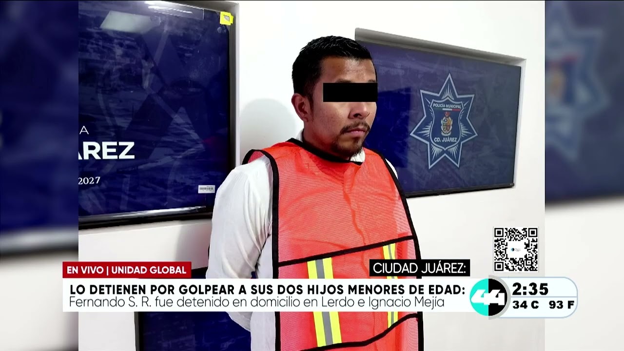 He is arrested for assaulting his two minor children