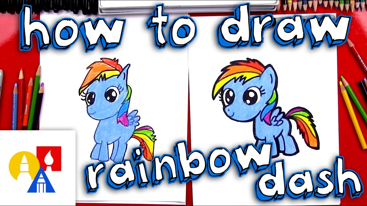 How To Draw Rainbow Dash (New Version With Color)