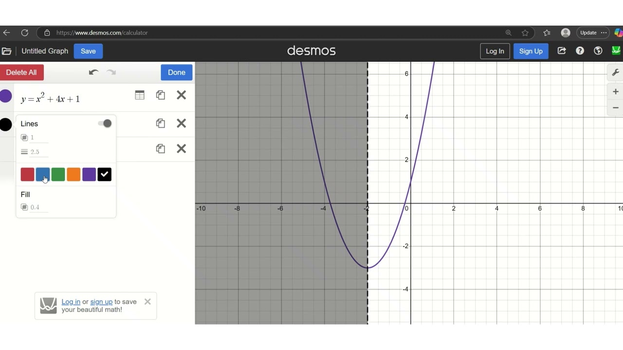 Desmos - Highlighting Intervals