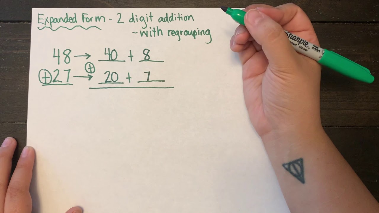 2 Digit Addition Expanded Form WITH Regrouping