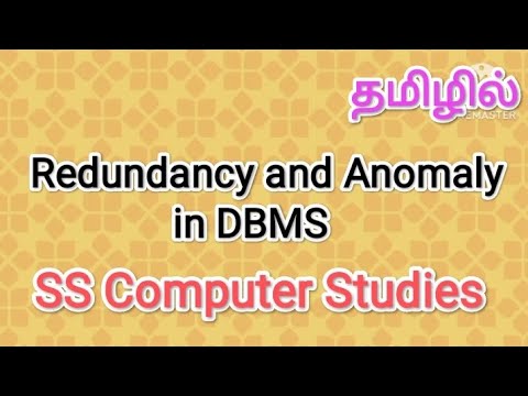 Redundancy and Anomaly in DBMS | DBMS in tamil,#sscomputerstudies,#dbms,#redundancy,#anomaly