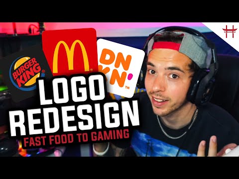 Redesigning FAST FOOD Logos as GAMING Logos