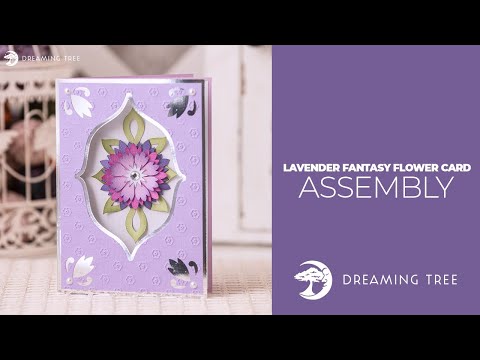 SVG File - Lavender Fantasy Flower Card - Assembly Tutorial (For Cricut, Silhouette, and ScanNCut)