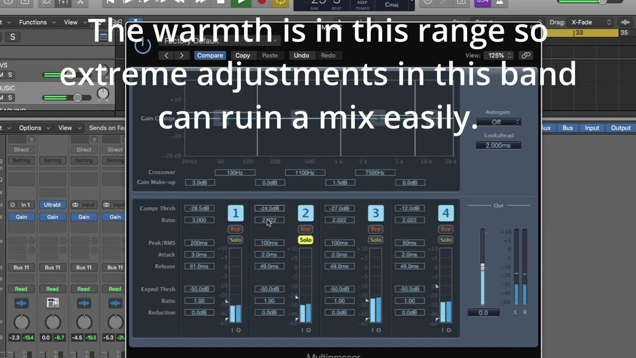 Multiband Compression Using the Multipressor in Logic 