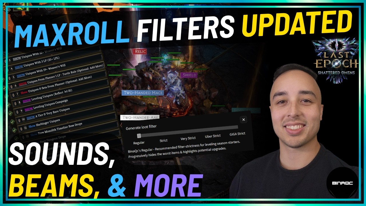 UPDATED! BinaQc's Loot Filters on Maxroll | Last Epoch Season 4
