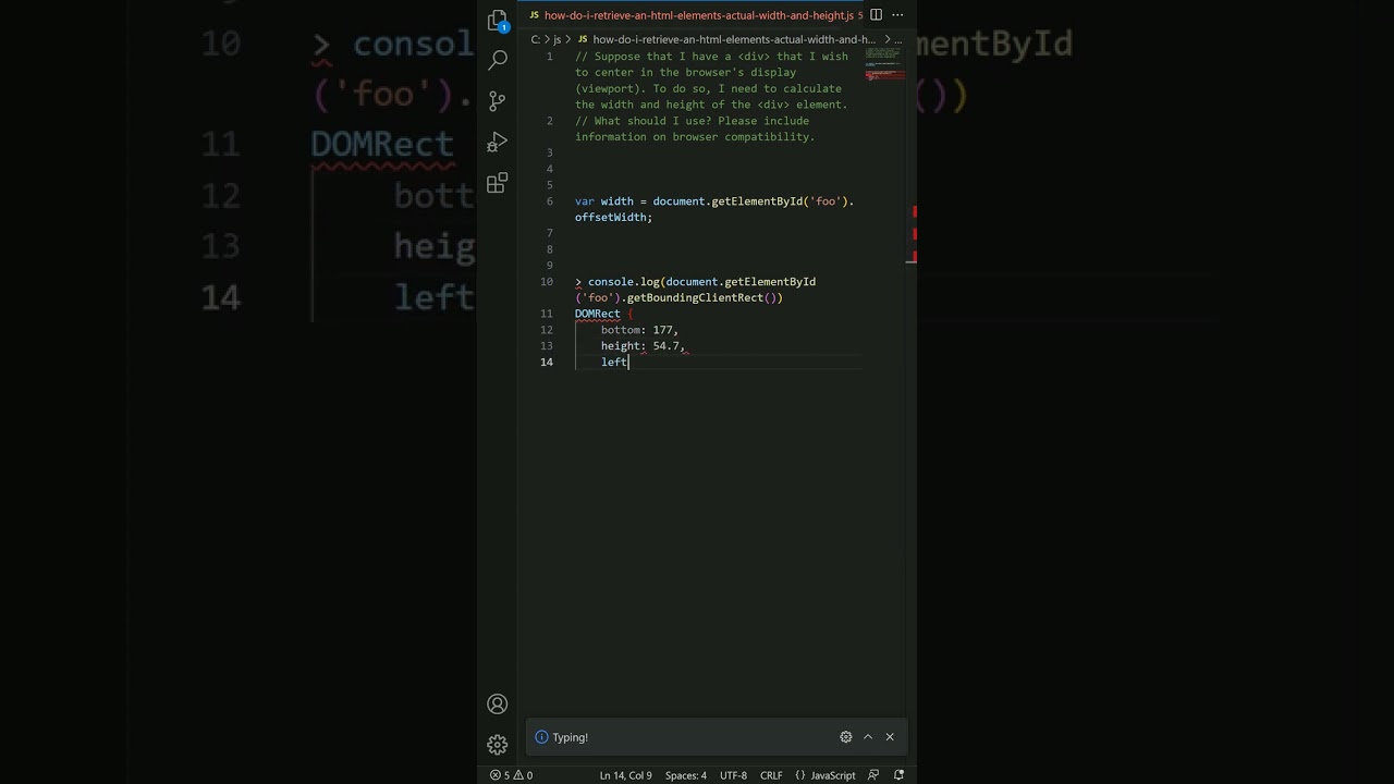 javascript - How do I retrieve an HTML element's actual width and height?