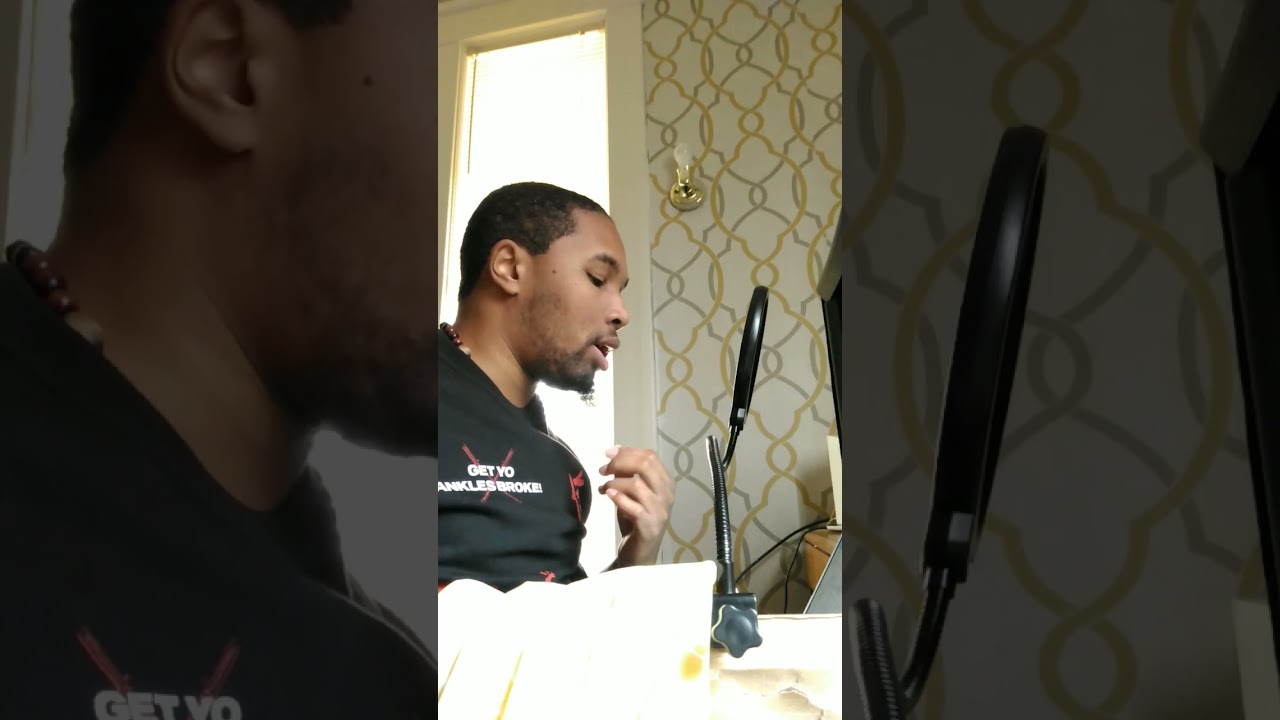 Reading an audition script from the book 