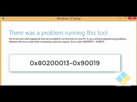 Error code 0X80200013-0X90019