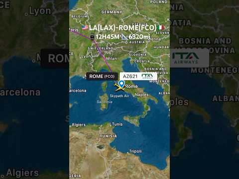 LA to Rome ITA Airways AZ621 flight route #travel