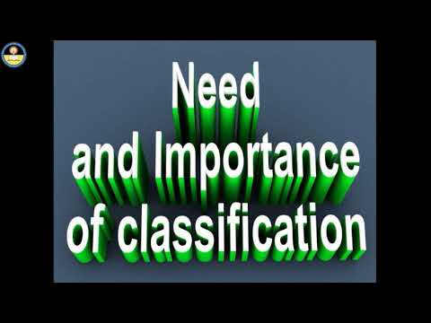 Need and Importance of classification