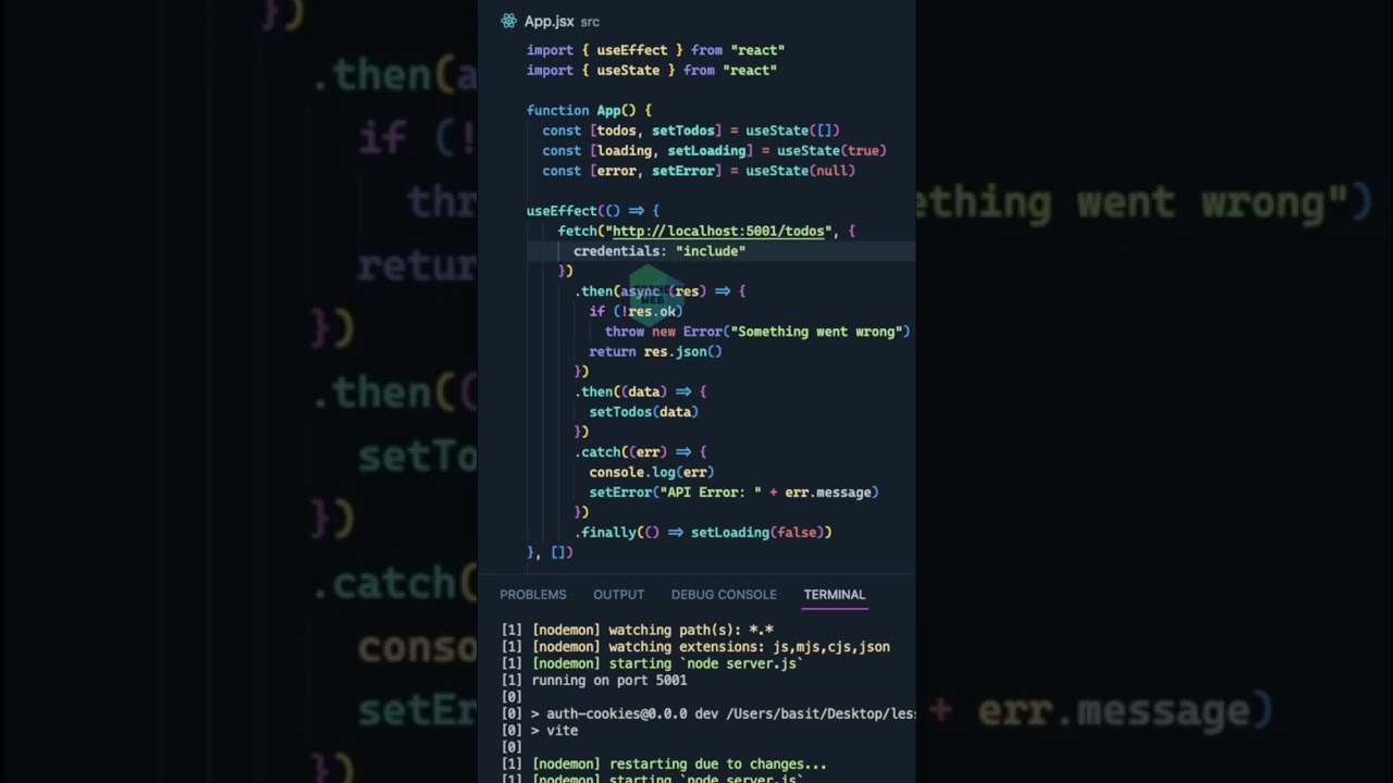 🍪 Passing Cookies: React Frontend to Backend with Axios and Fetch #ReactJS #JavaScript #jstips