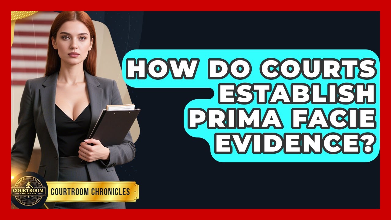 How Do Courts Establish Prima Facie Evidence? - Courtroom Chronicles