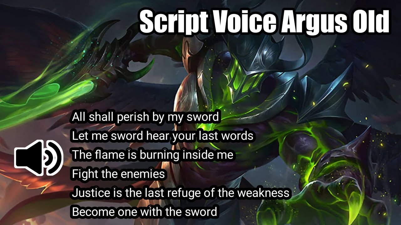 Script Voice Argus Old | Mobile legends
