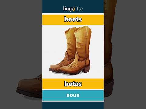 🇬🇧🇪🇸 boots - botas : vocabulary builder : learn English : aprendamos inglés