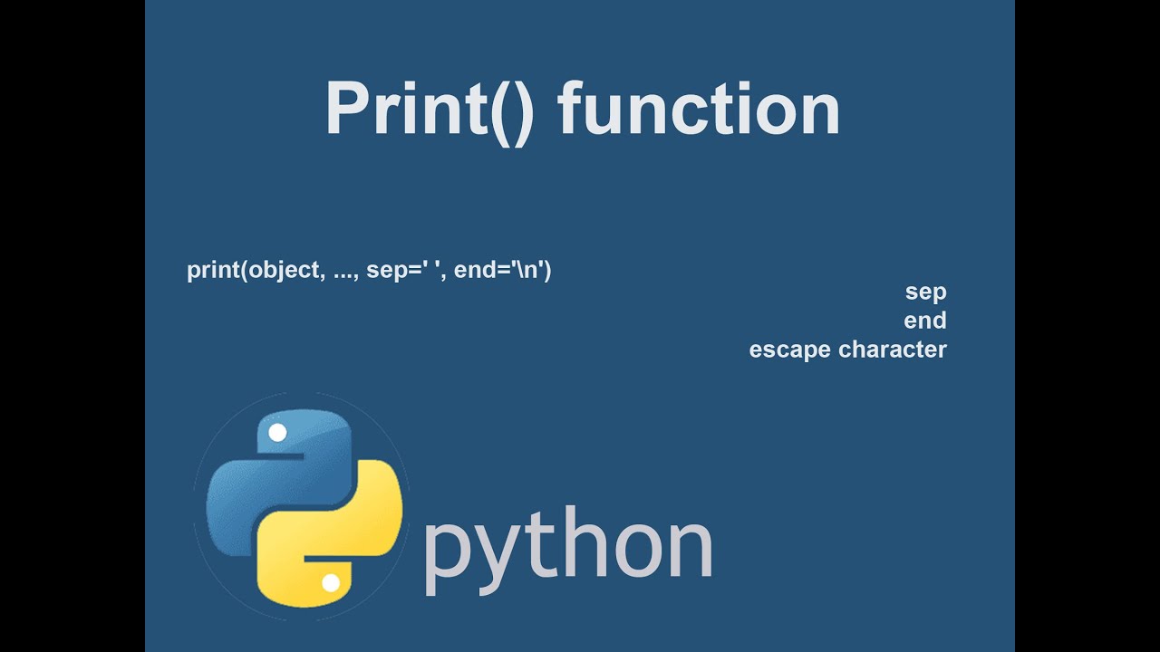 Python Print Function Explained with Examples