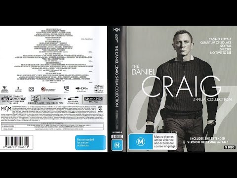 James Bond 007 The Daniel Craig 5-Film Collection 2022 Australian 4K Ultra HD Box Set Closer Look.