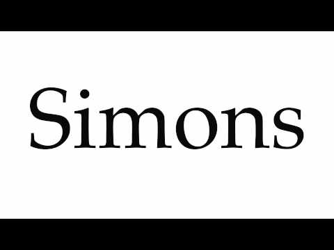 How to Pronounce Simons